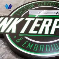 China Hongsen Custom Stainless Steel LED Light Box Round Outdoor 3D Advertising Sign 6000K 30000Hrs for sale