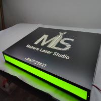 China Custom Square LED Light Box Acrylic Signage for Outdoor Shop Advertising 27 Years for sale