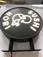 China Hongsen Custom Round LED Light Box Sign Outdoor Advertising 6500K 30000Hrs for sale