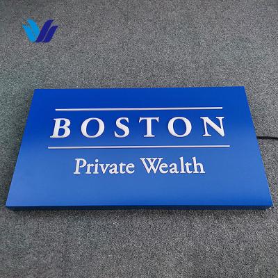 China Hongsen Custom Stainless Steel LED Advertising Light Box 60cm Outdoor Sign 110-220V for sale