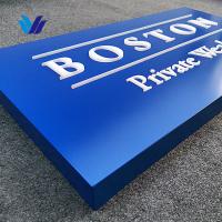 China Hongsen Custom Stainless Steel LED Advertising Light Box 60cm Outdoor Sign 110-220V for sale