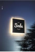 China Customized Metal Back Luminous Characters Brushed Stainless Steel Outdoor LED Light Box Sign 6000K 30W for sale