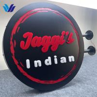 China Custom Steel LED Light Box Wall Mount Round Sign 6000K 30000Hrs for Outdoor Advertising for sale