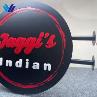 China Custom Steel LED Light Box Wall Mount Round Sign 6000K 30000Hrs for Outdoor Advertising for sale