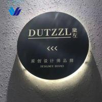 China Custom Steel LED Light Box Wall Mount Round Sign 6000K 30000Hrs for Outdoor Advertising for sale