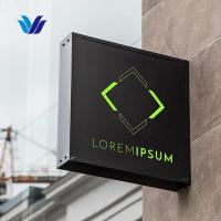 China HONGSEN Custom Metal Sign with LED Light Strip 6000K for Indoor Outdoor Advertising 3 Year Warranty for sale