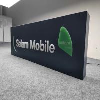 China Hongsen Custom Metal Acrylic Outdoor Business Sign Light Box 6000K LED 30000Hrs for sale