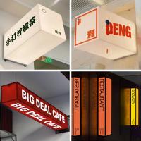 China Hongsen Custom Metal Acrylic Outdoor Business Sign Light Box 6000K LED 30000Hrs for sale