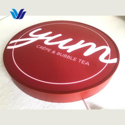 China Hongsen Illuminated Circle LED Sign Board Advertising Light Box 55 80 Aluminum Profile 6000K 30000H for sale