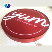 China Hongsen Illuminated Circle LED Sign Board Advertising Light Box 55 80 Aluminum Profile 6000K 30000H for sale