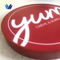 China Hongsen Illuminated Circle LED Sign Board Advertising Light Box 55 80 Aluminum Profile 6000K 30000H for sale