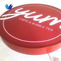 China Hongsen Illuminated Circle LED Sign Board Advertising Light Box 55 80 Aluminum Profile 6000K 30000H for sale