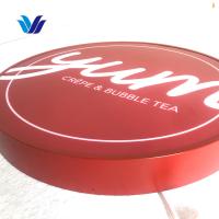 China Hongsen Illuminated Circle LED Sign Board Advertising Light Box 55 80 Aluminum Profile 6000K 30000H for sale