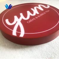 China Hongsen Illuminated Circle LED Sign Board Advertising Light Box 55 80 Aluminum Profile 6000K 30000H for sale