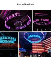 China Customizable Acrylic LED Flexible Neon Ring Light with IP55 Rating DC12V Dimmable Feature for Advertisement Use for sale