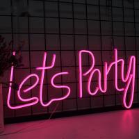 China Custom Beer Neon Sign Good Vibes Let's Party Indoor Acrylic LED Light 12V 30000H for sale