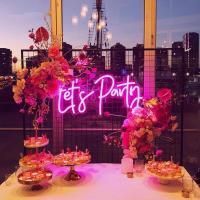 China Custom Beer Neon Sign Good Vibes Let's Party Indoor Acrylic LED Light 12V 30000H for sale