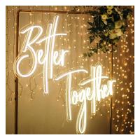 China Custom LED Neon Sign Decoration 1000mm x 340mm Happily Ever After Love Sign DC 12V for sale