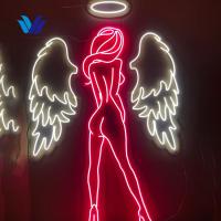 China HONGSEN Custom LED PVC Neon Sign Angel Wings Light 1000mm 12V DC for Holiday Decoration for sale