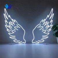 China HONGSEN Custom LED PVC Neon Sign Angel Wings Light 1000mm 12V DC for Holiday Decoration for sale