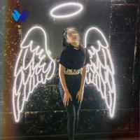 China HONGSEN Custom LED PVC Neon Sign Angel Wings Light 1000mm 12V DC for Holiday Decoration for sale