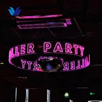 China Custom Round Acrylic LED Neon Light Sign 110V AC IP65 for Commercial Ceiling Decoration for sale
