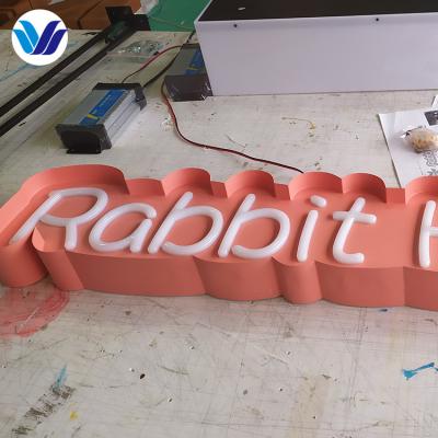 China HONGSEN Custom Stainless Steel 3D Letter Sign with LED Light 6000K for Indoor Outdoor Business for sale