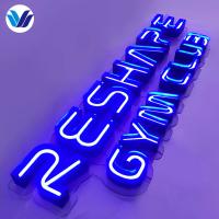 China HONGSEN Custom Stainless Steel 3D Letter Sign with LED Light 6000K for Indoor Outdoor Business for sale