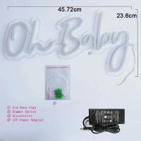 China Custom LED Neon Sign Oh Baby 12V DC Waterproof Indoor Decorative Light for Bedroom Kids Room for sale