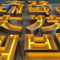 China Hongsen Custom Stainless Steel Neon Sign LED Metal Box 12V 1000mm for Restaurant Bar for sale