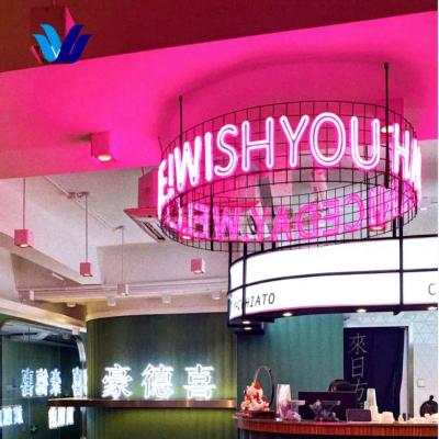 China Custom LED Neon Sign Good Vibes Logo Acrylic 6000K for Mall Store Bar Wall Decor for sale