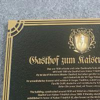 China Custom CNC Engraved 10mm Solid Brass Aluminum Memorial Plaque Museum Exhibit Label for sale