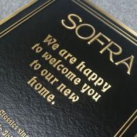 China Custom CNC Engraved 10mm Solid Brass Aluminum Memorial Plaque Museum Exhibit Label for sale