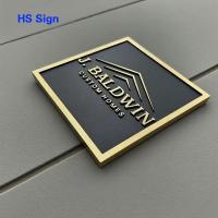 China Custom Antique Bronze 3D Embossed Metal Plaque Wall Sign for Home Office Decoration for sale