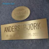 China Custom Cast Bronze Memorial Plaque Outdoor Photo Relief Grave Marker 12x8 Inch for sale
