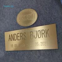 China Custom Cast Bronze Memorial Plaque Outdoor Photo Relief Grave Marker 12x8 Inch for sale