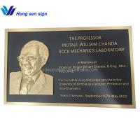China Custom Brass Memorial Plaque Grave Marker 8x6 Inch Metal Engraving Plaque for sale