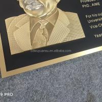 China Custom Brass Memorial Plaque Grave Marker 8x6 Inch Metal Engraving Plaque for sale