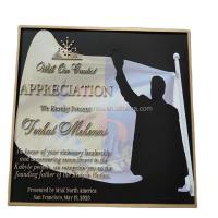 China Custom Cast Bronze Memorial Plaque with Engraved Photo Relief for Outdoor Grave Use 12x18 Inch for sale