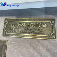 China Custom Engraved Brass Memorial Plaque 12V LED Grave Sign Vintage Bronze Metal Plaque for Outdoor Wall Decoration for sale