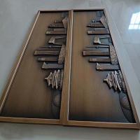 China OEM Brushed Brass Braille Sign Apartment Metal Solid Plate Etched Nameplate Oval Engraved Plaque Custom Size for sale