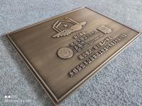 China Custom Bronze Metal Plaque Gravure Printing Indoor Outdoor Use House Number Park Decoration 25 Years Experience for sale