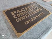 China Custom Bronze Metal Plaque Gravure Printing Indoor Outdoor Use House Number Park Decoration 25 Years Experience for sale