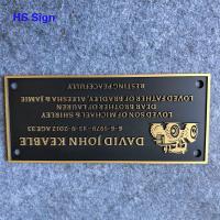 China Custom Memorial Plaque Grave Engraved Brass Plate Sign with Backboard Photo for Cemeteries for sale