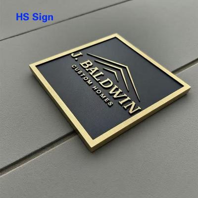 China Custom Engraved Brass Name Plate for Company School Door Plaque 0.5mm Thick for sale