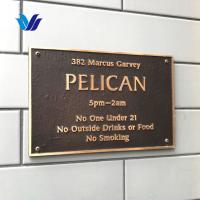 China Custom Brass Outdoor Company Logo Plaque for Building Sign Advertising Metal Plaque 2mm Thick for sale
