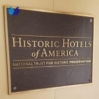 China Custom Brass Outdoor Company Logo Plaque for Building Sign Advertising Metal Plaque 2mm Thick for sale