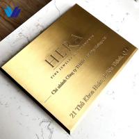 China Custom Brass Outdoor Company Logo Plaque for Building Sign Advertising Metal Plaque 2mm Thick for sale