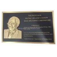 China HONGSEN Custom Engraved Metal Nameplate Brass Steel Plaque 3D Relief Sign for Door Decor for sale