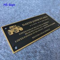 China Custom Brass Aluminum Memorial Plaque Grave Marker Metal Engraving Plaque 2 Year Warranty for sale